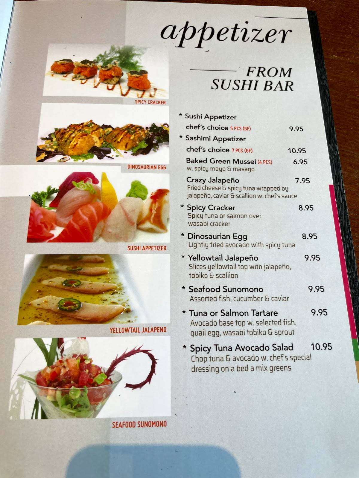 Menu at Big Fish Sushi restaurant, Bothell