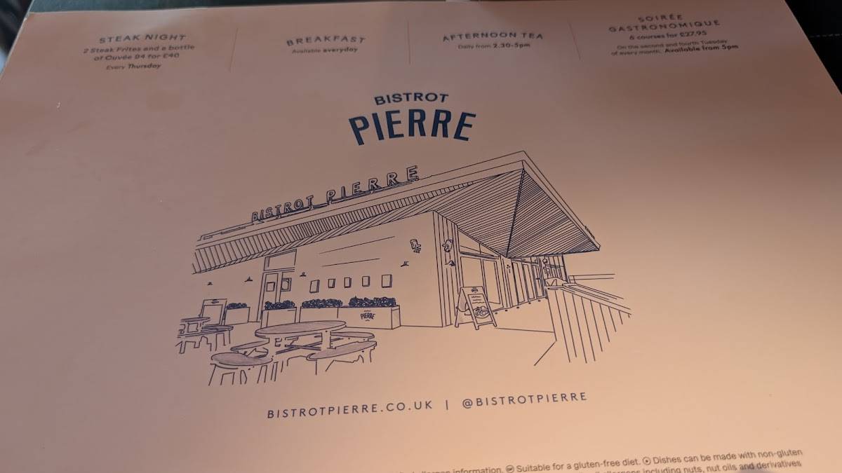 Menu at Bistrot Pierre - Eastbourne restaurant, Eastbourne