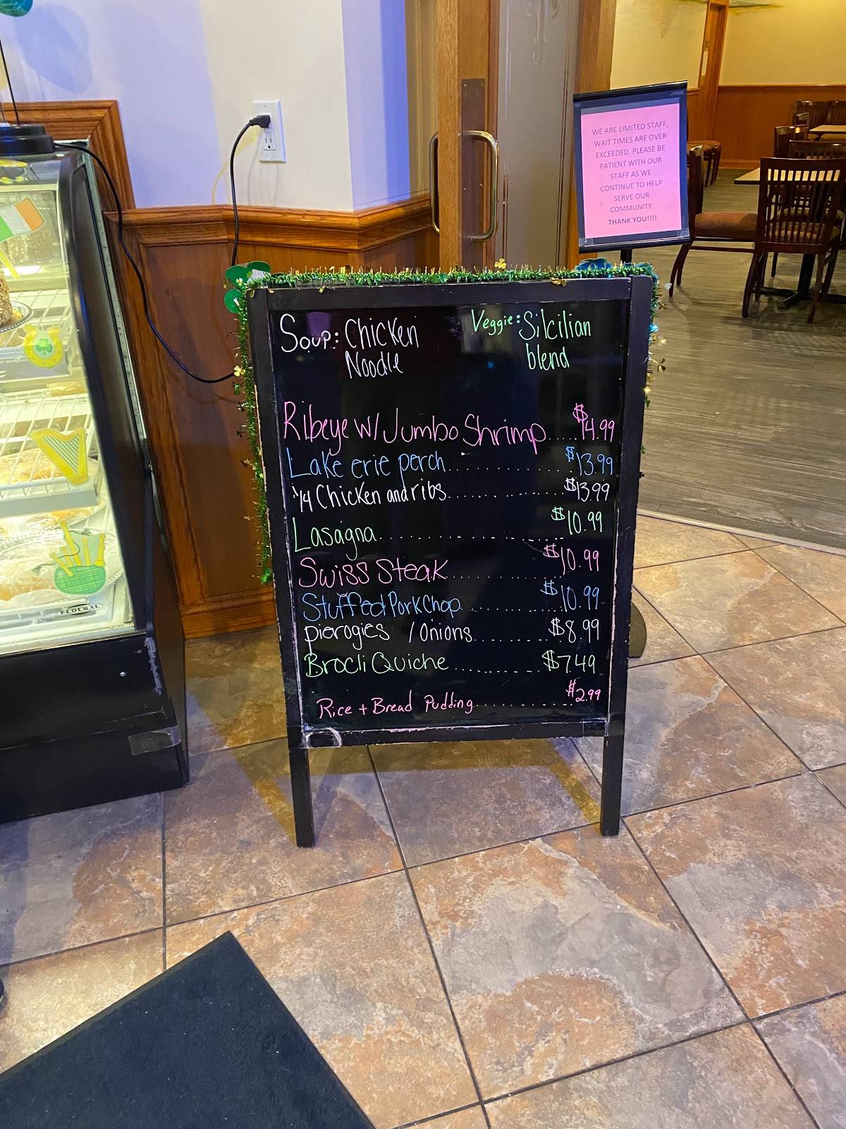 Menu at Blue Sky Restaurant, Elyria