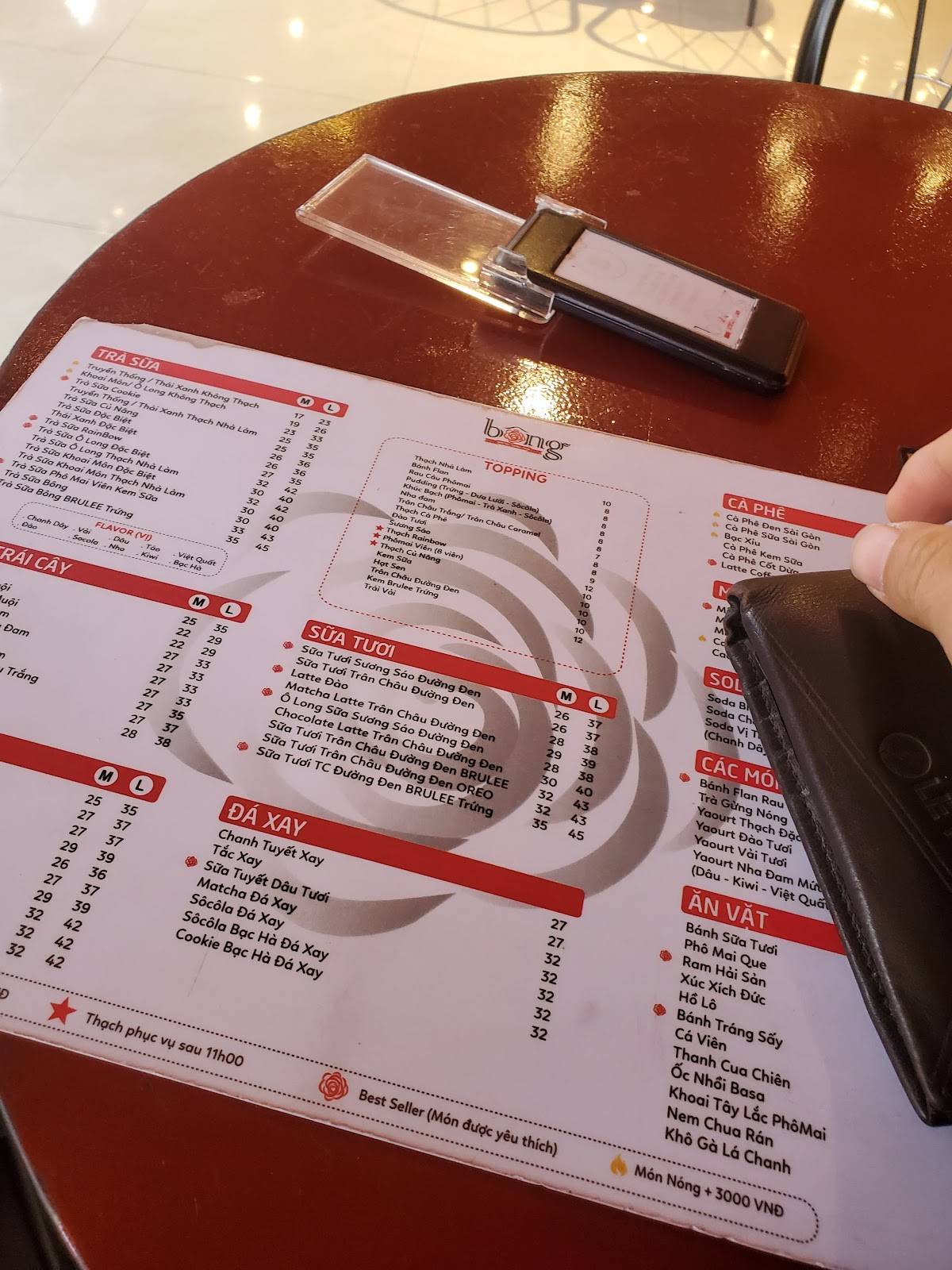 Menu at Bông Food & Drink 522 Nguyễn Hữu Thọ, Da Nang
