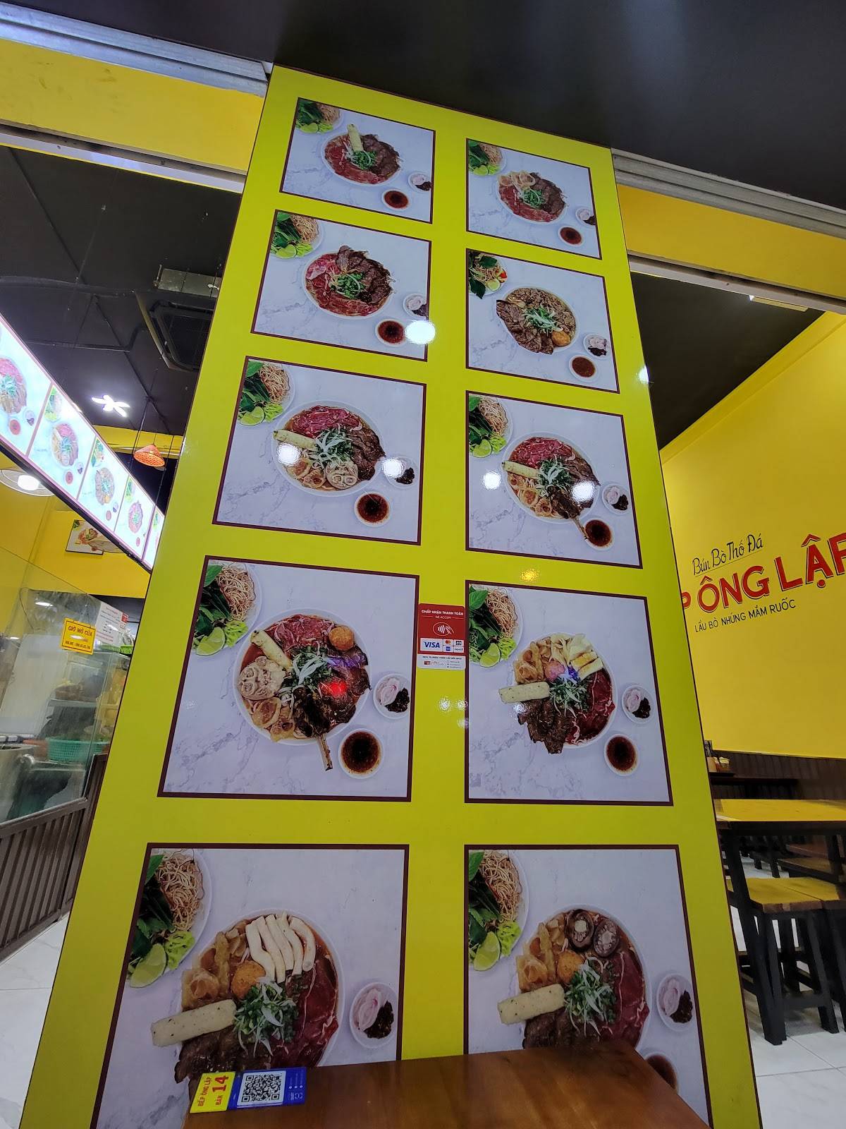 Menu at Bún Bò Thố Đá Bếp Ông Lập - Trường Sơn restaurant, Ho Chi Minh City