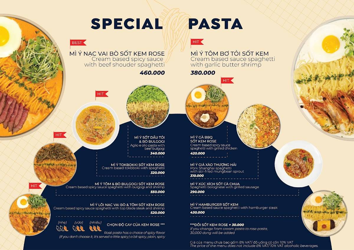 Menu at CHIIK Steak & Pasta Thảo Điền restaurant, Ho Chi Minh City