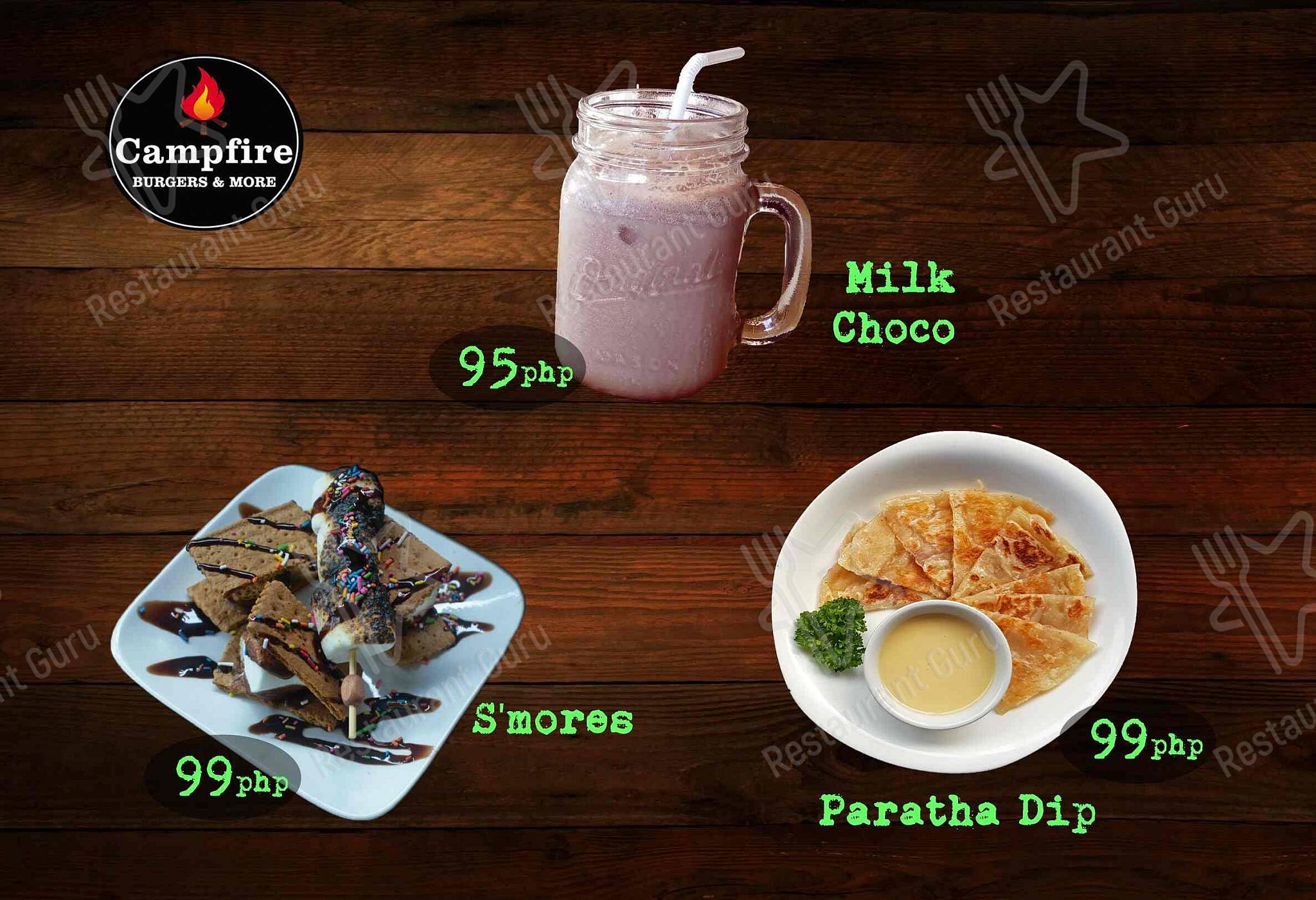 Menu at Campfire Burgers & More - Sct Limbaga restaurant, Quezon City