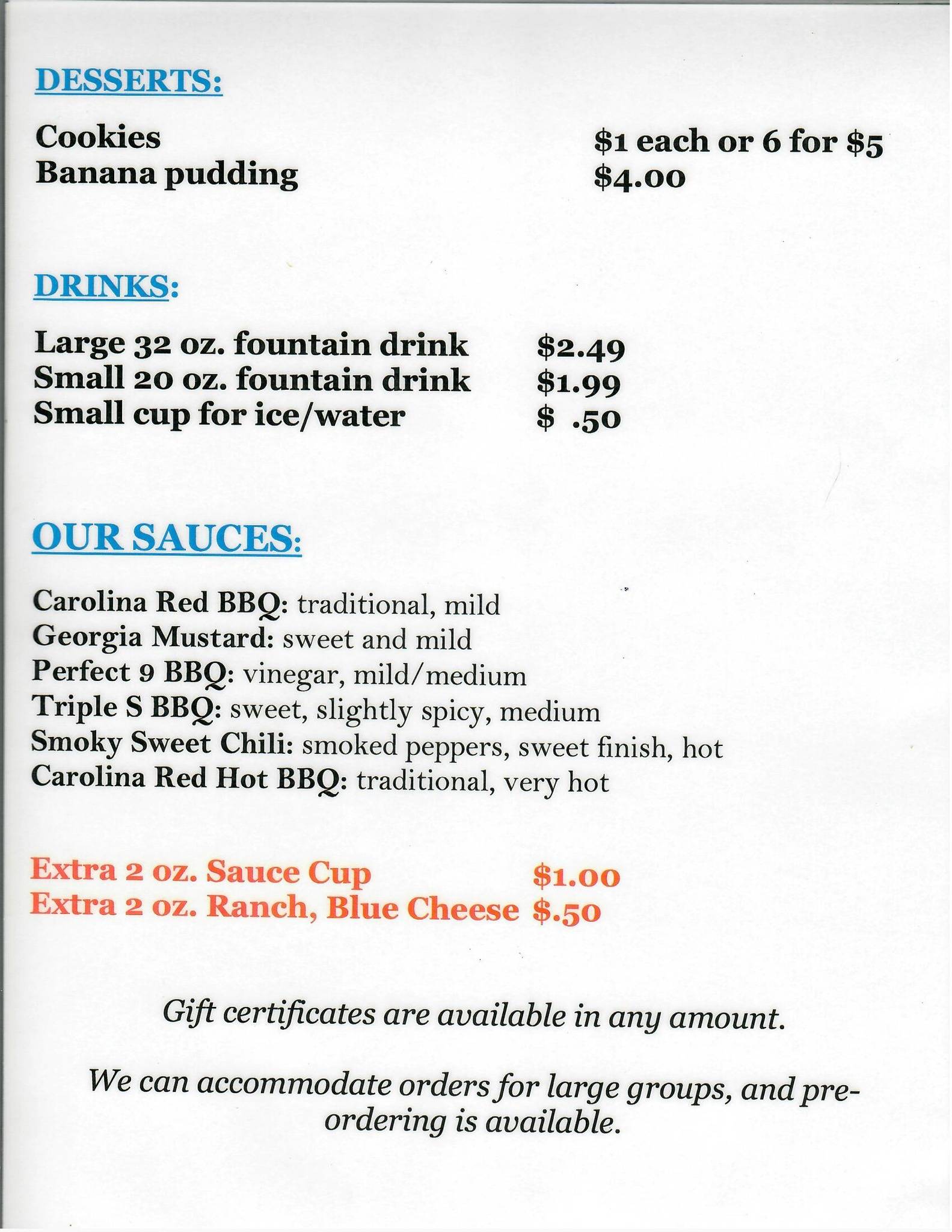 Menu at Carrol Lou's Smokehouse restaurant, Decatur