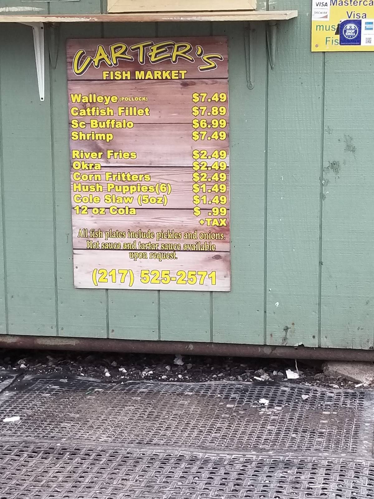 Menu at Carter's Fish Market restaurant, Springfield