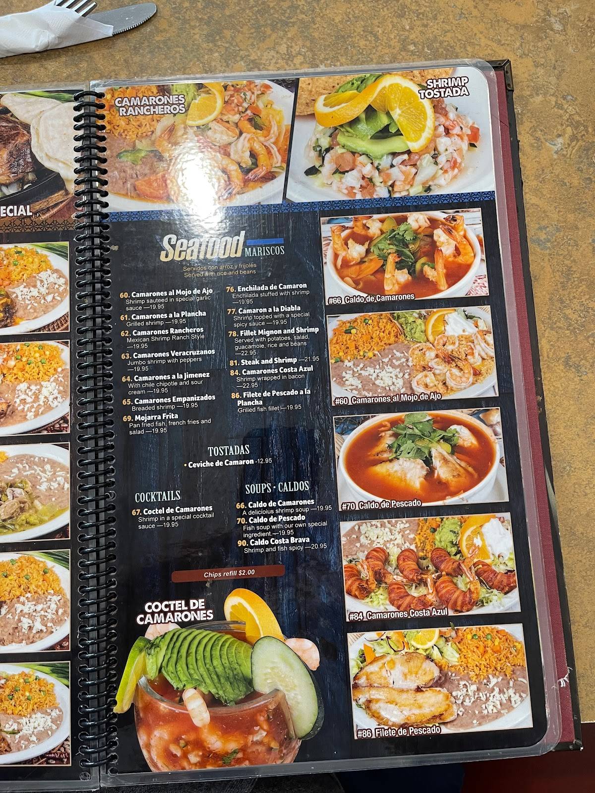 Menu at Casa Jimenez restaurant, Glendora, E Rte 66 B