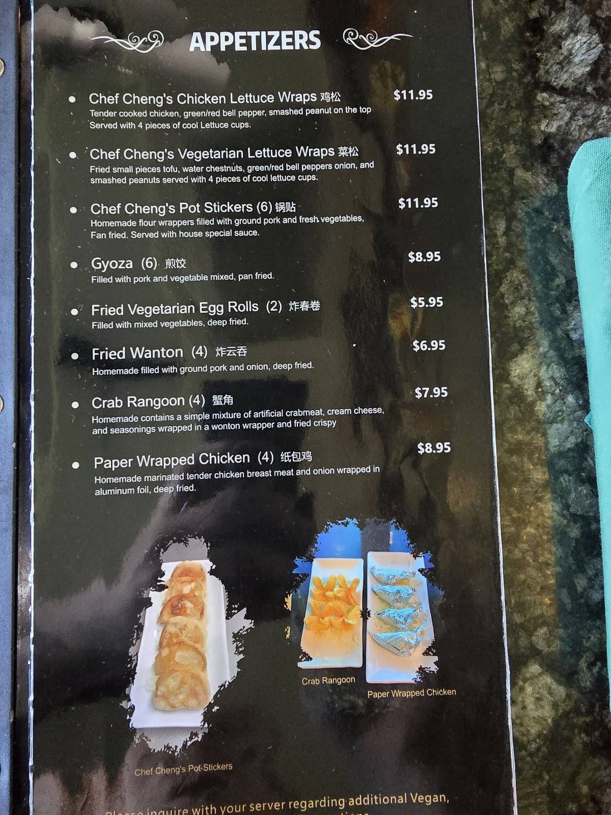 Menu at Chef Cheng's Chinese Restaurant, Elko