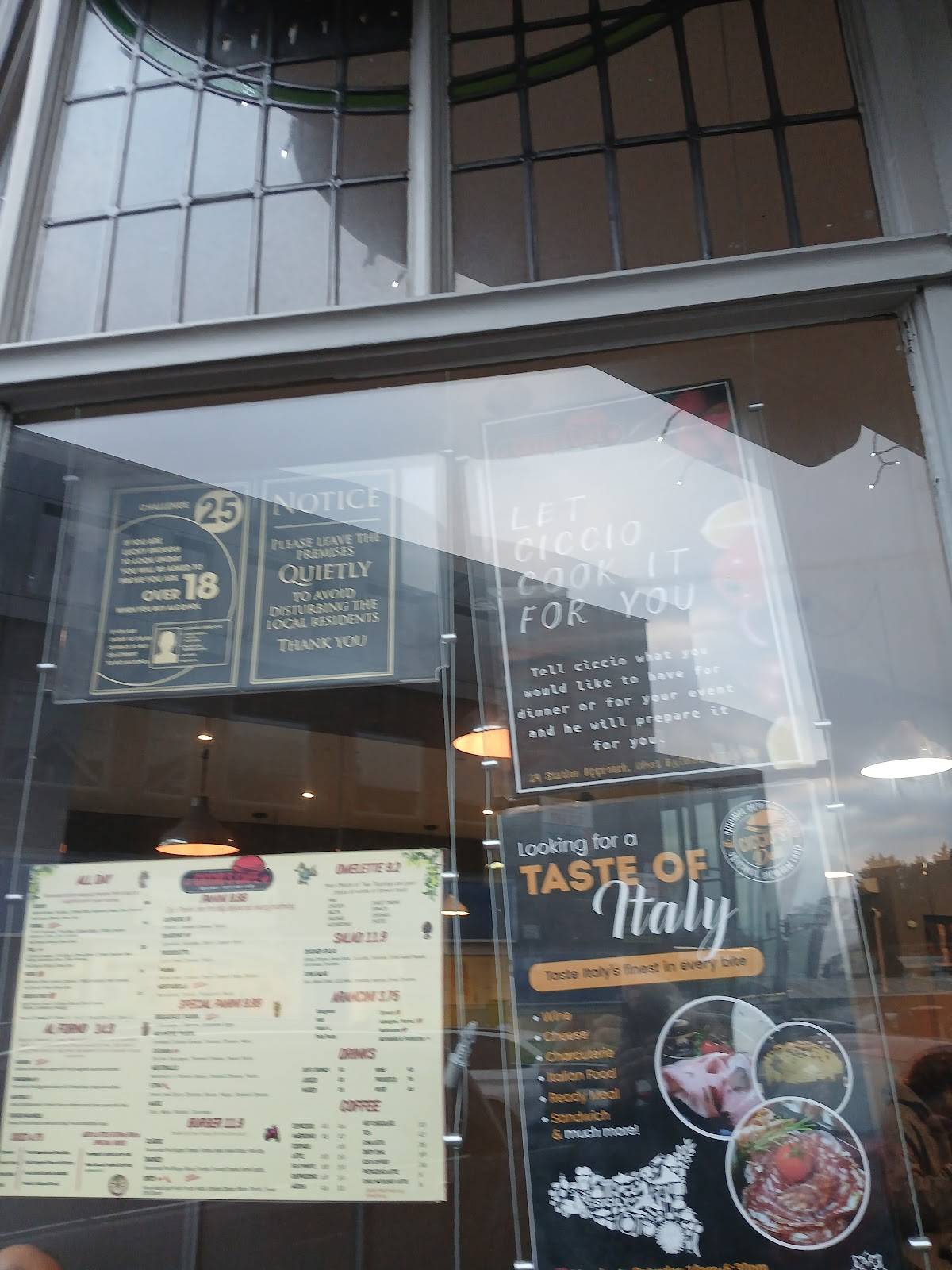 Menu at Ciccio's Cafe, West Byfleet
