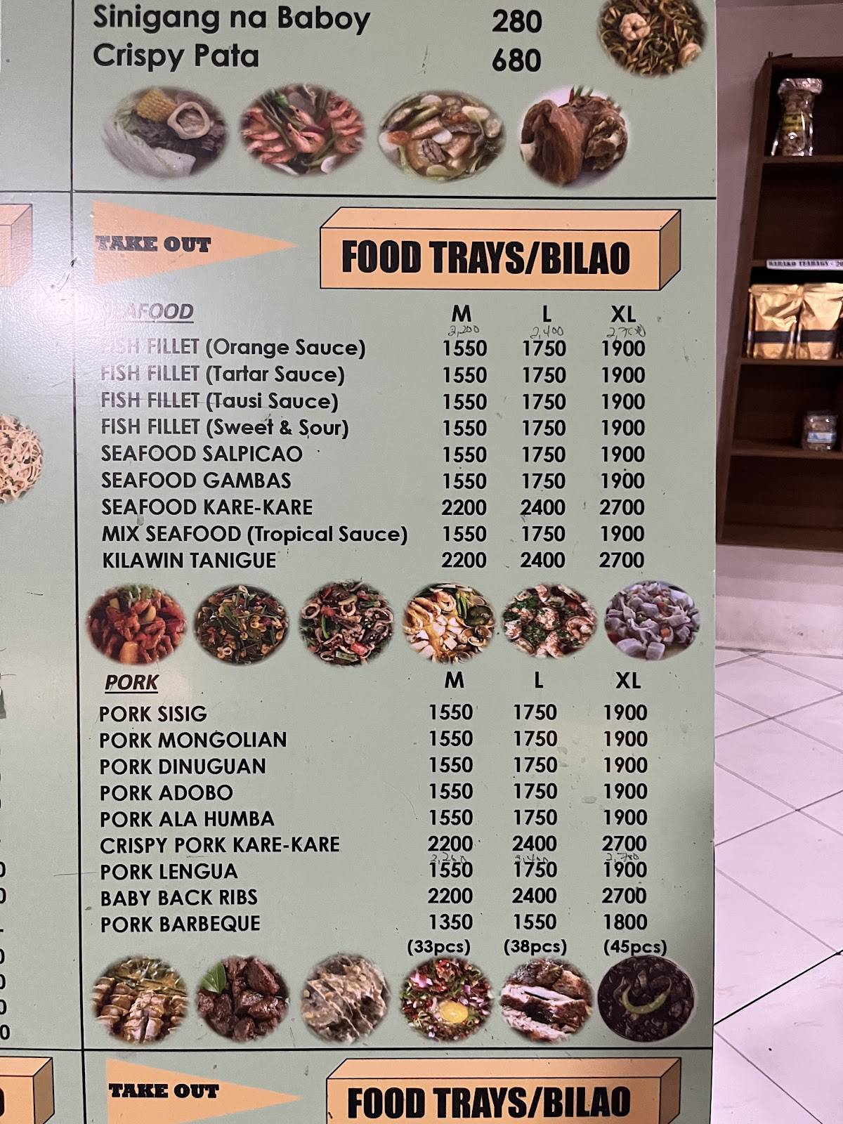 Menu at Clark Lomi House restaurant, Mabalacat
