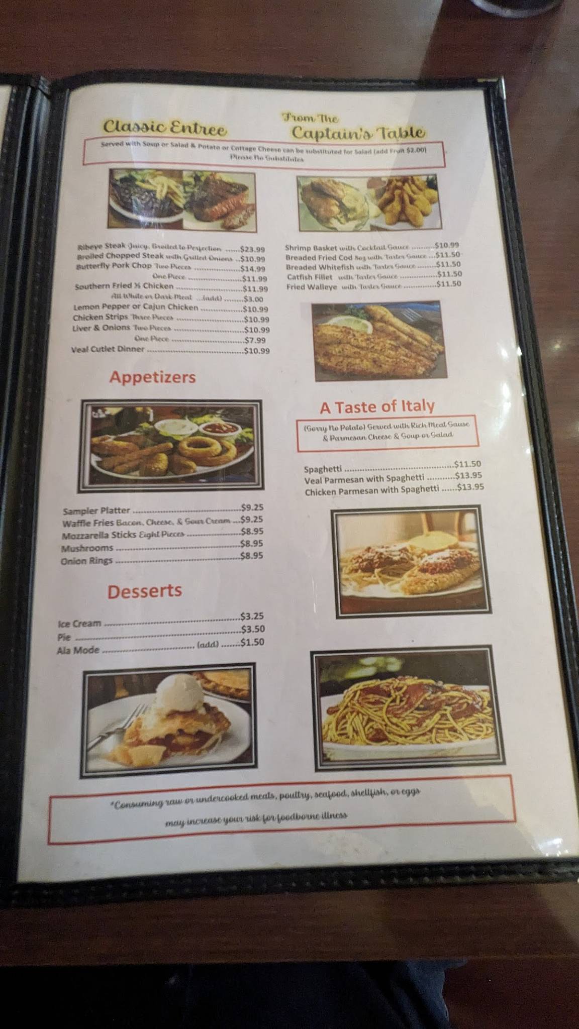 Menu at Co-Op Grill restaurant, Clinton
