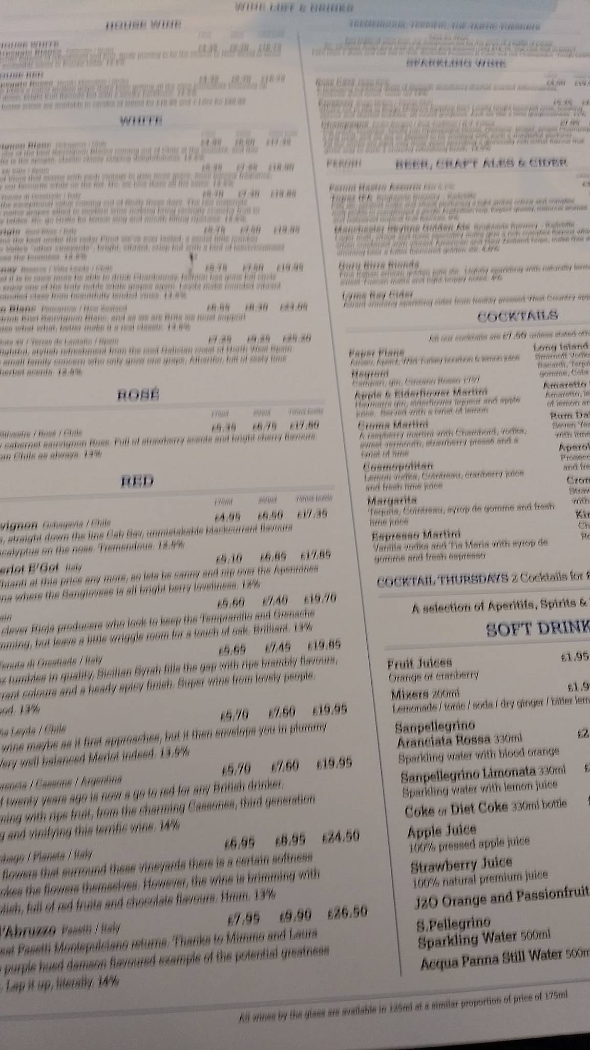 Menu at Croma Prestwich restaurant, Manchester, 30 Longfield Centre