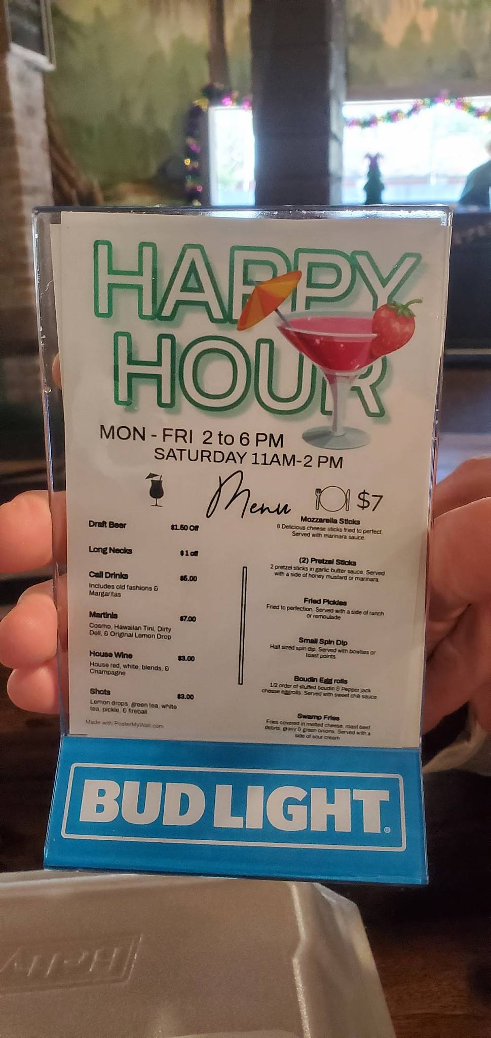 Menu at Cypress Restaurant & Bar, Slidell