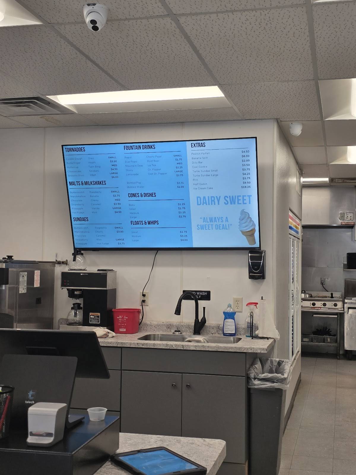 Menu at Dairy Sweet restaurant, Dunlap