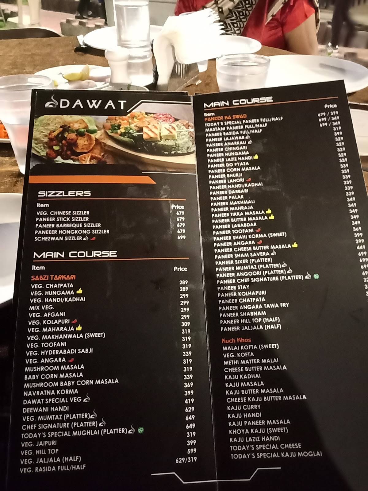 Menu at Dawat Food Resort, Vadodara