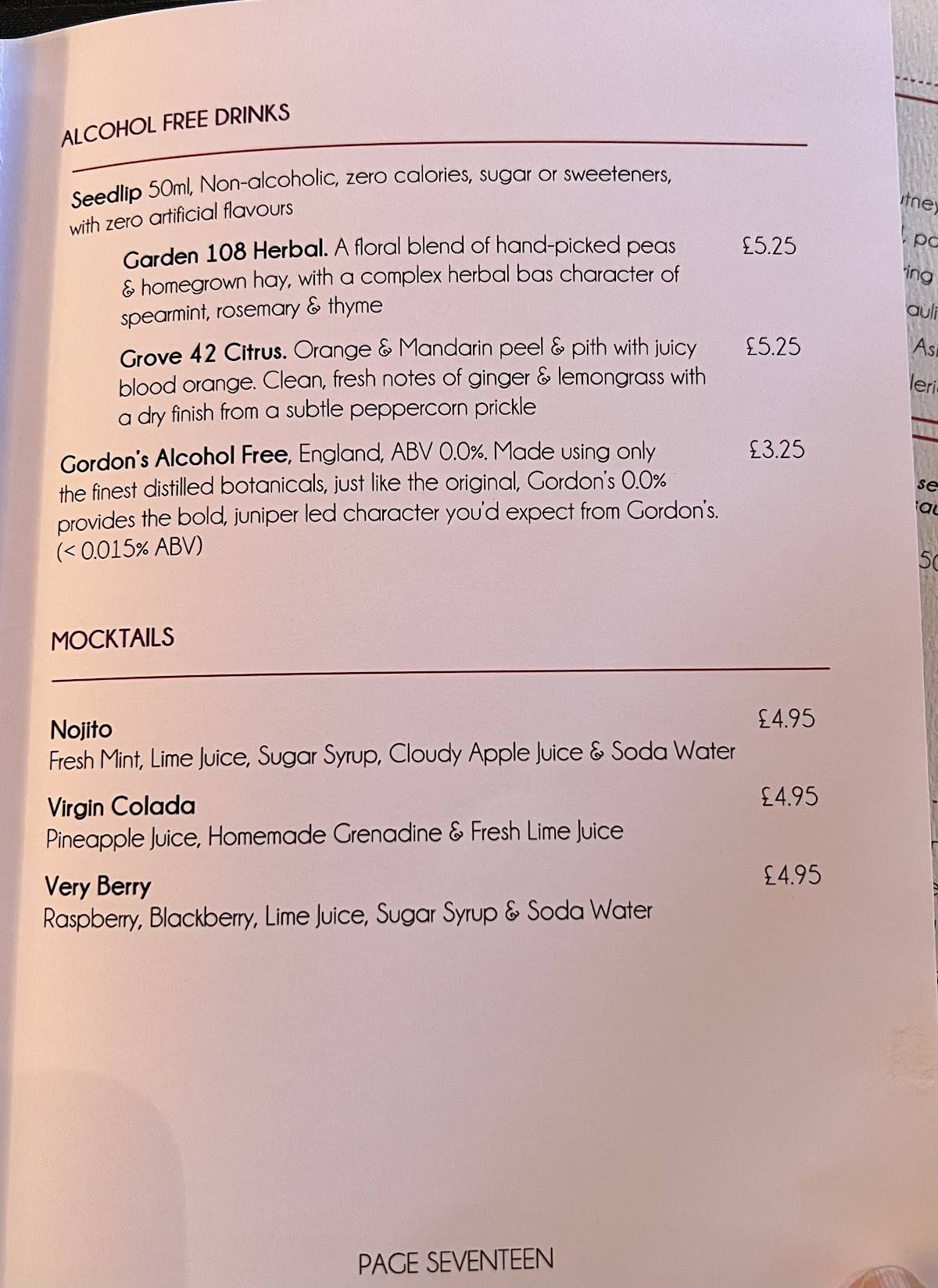 Menu at Deanes Meat Locker restaurant, Belfast