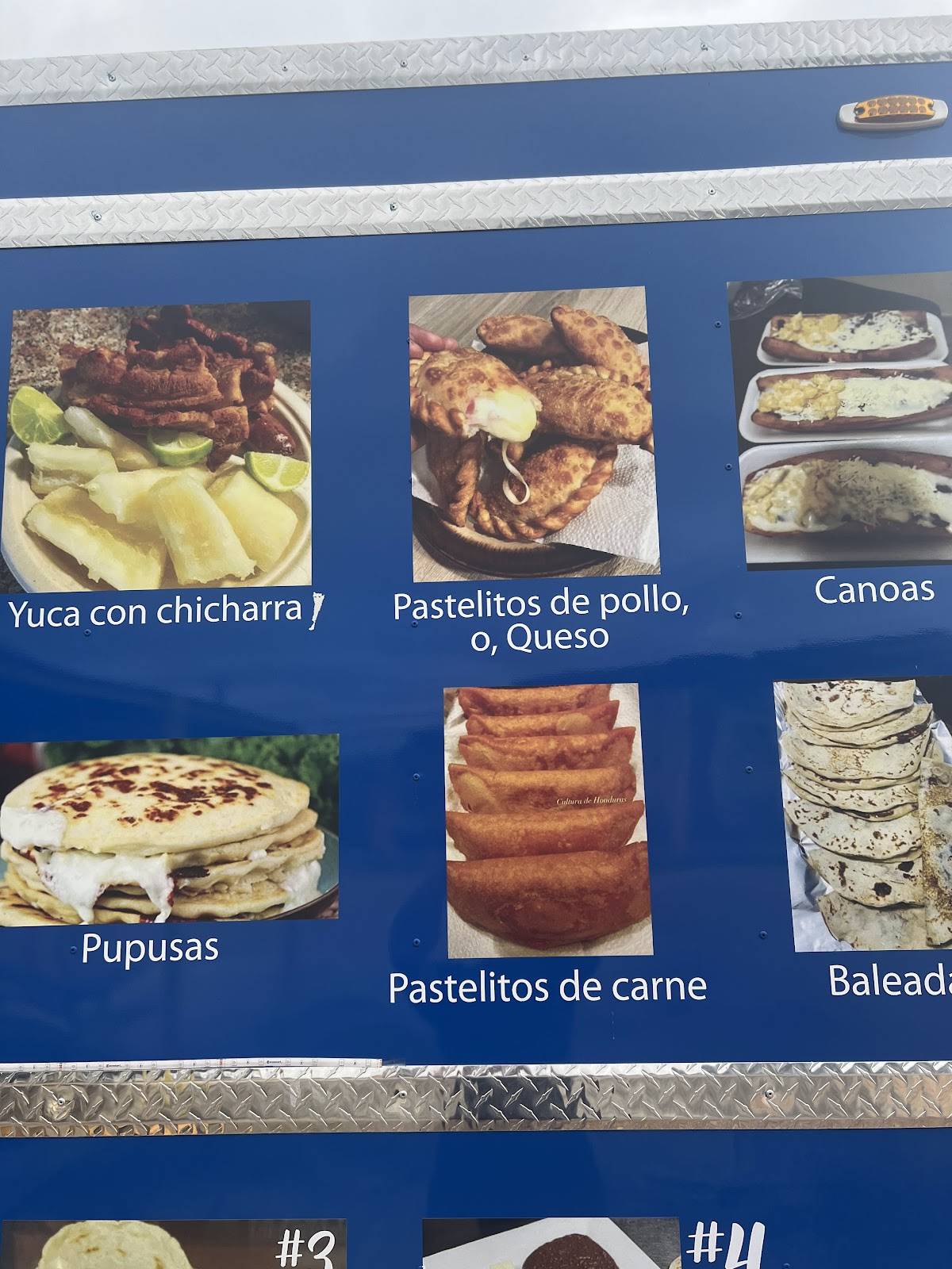 Menu at Delicias de honduras restaurant, San Antonio