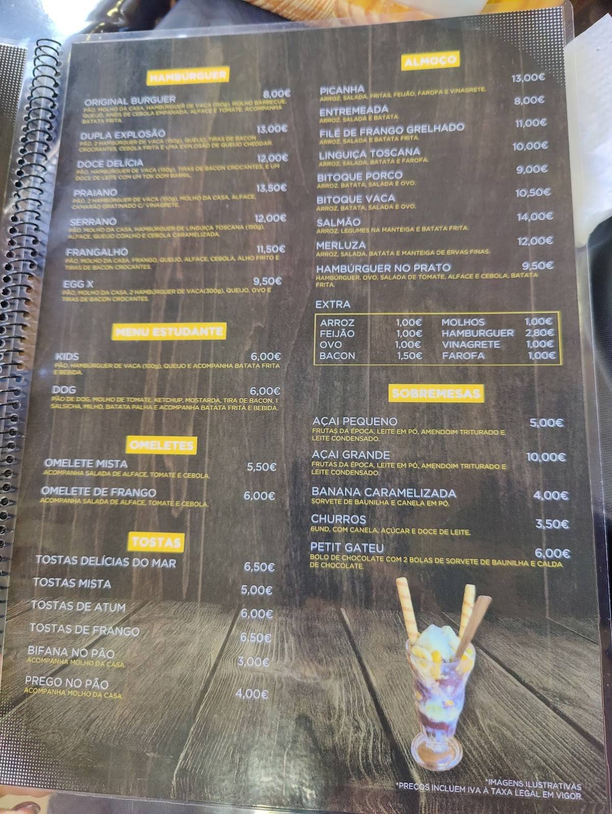 Menu at Dom Barril, Santo António da Charneca