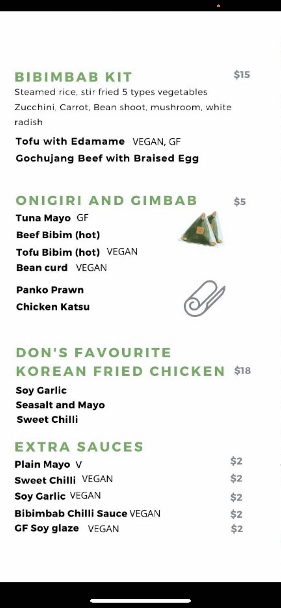 Menu at Surreal Geelong restaurant, Geelong