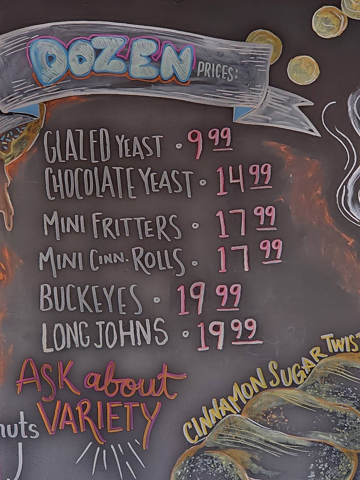 Menu at Dough Co. Doughnuts & Coffee, Canton