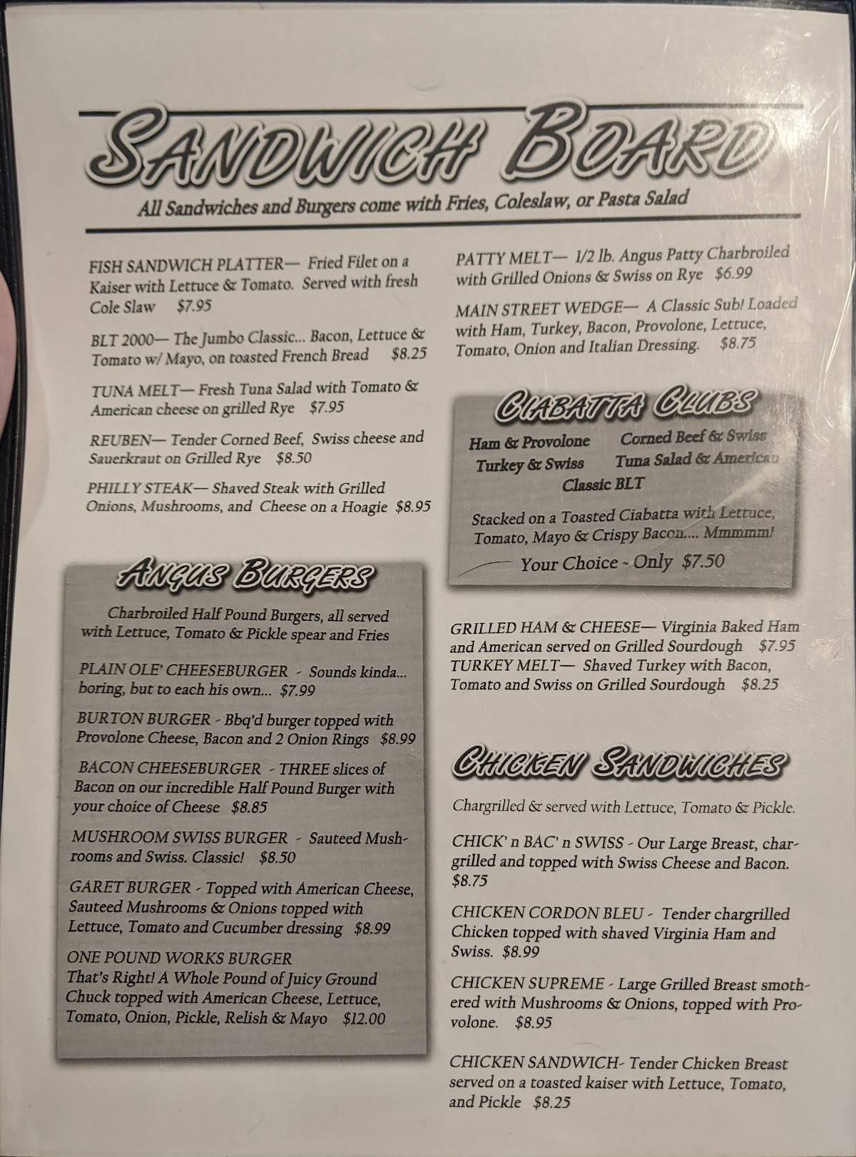 Menu at Dutch Country Restaurant, Middlefield