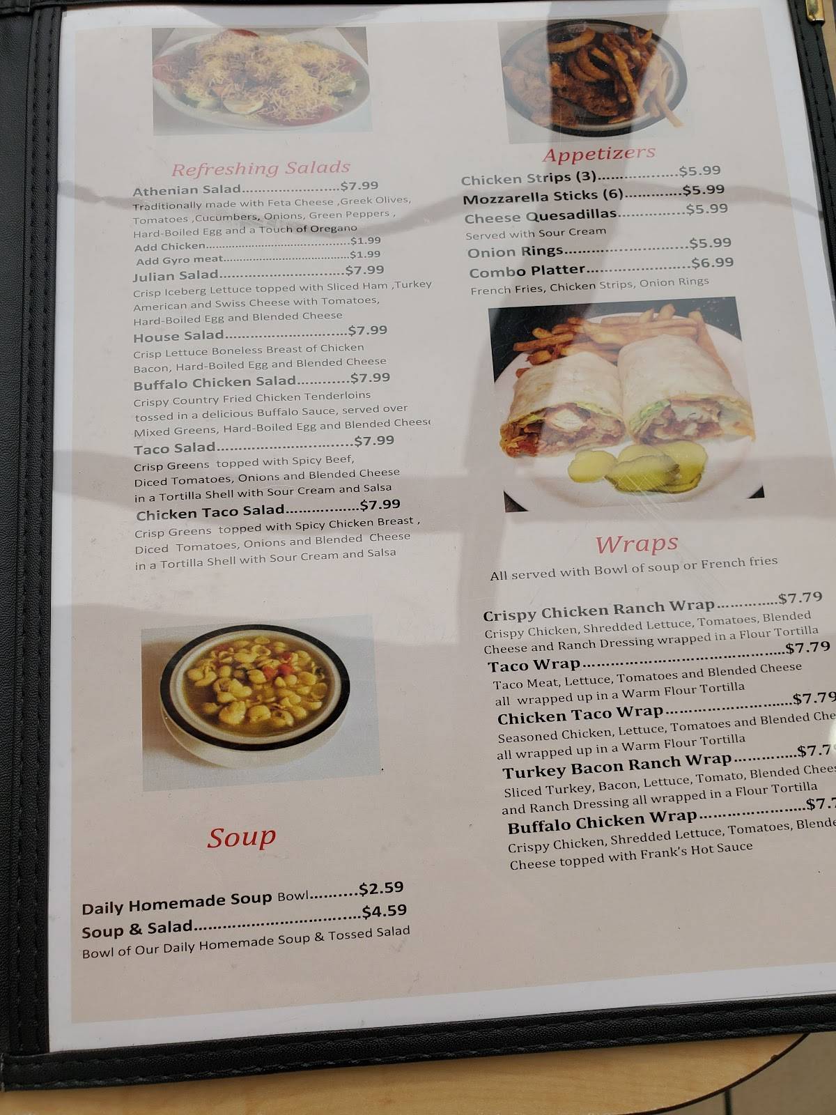 Menu at Edinburgh Diner restaurant, Edinburgh
