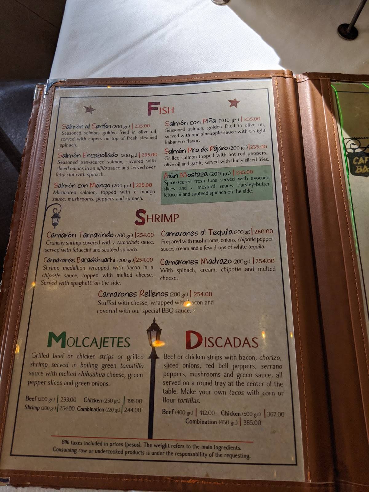 Menu at Restaurant El Marcos Nogales, Nogales
