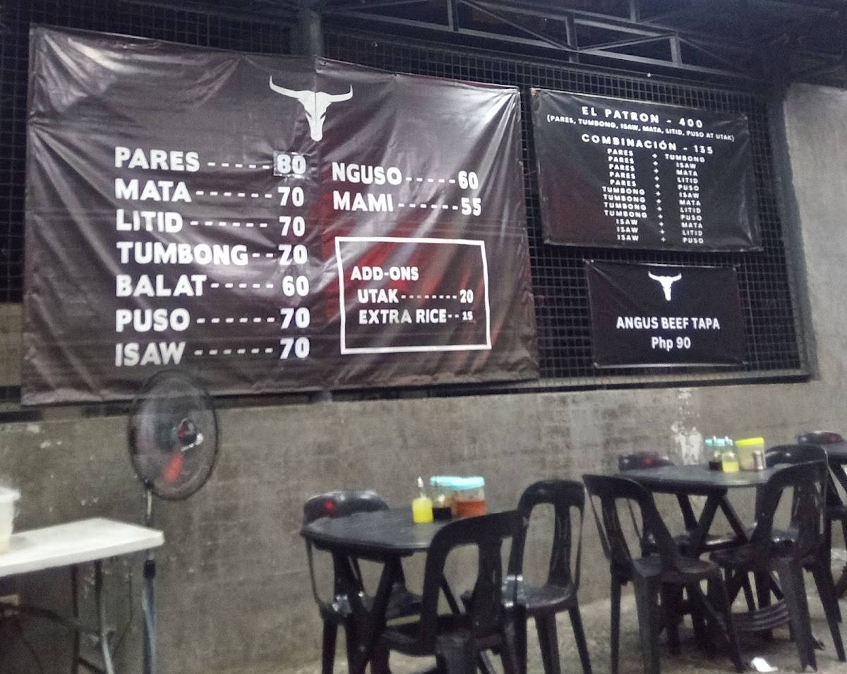 Menu at El Patron Walastik Pares restaurant, Mandaluyong