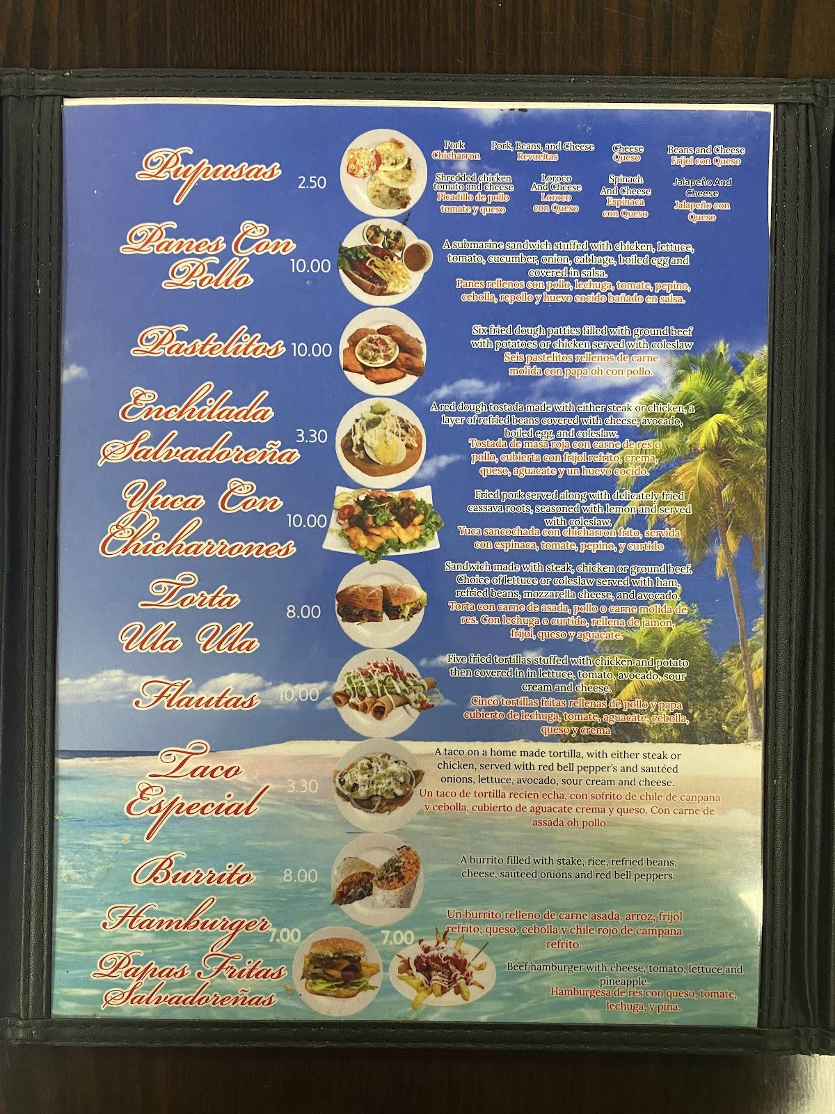 Menu at El Rinconcito del Sabor restaurant, Logansport