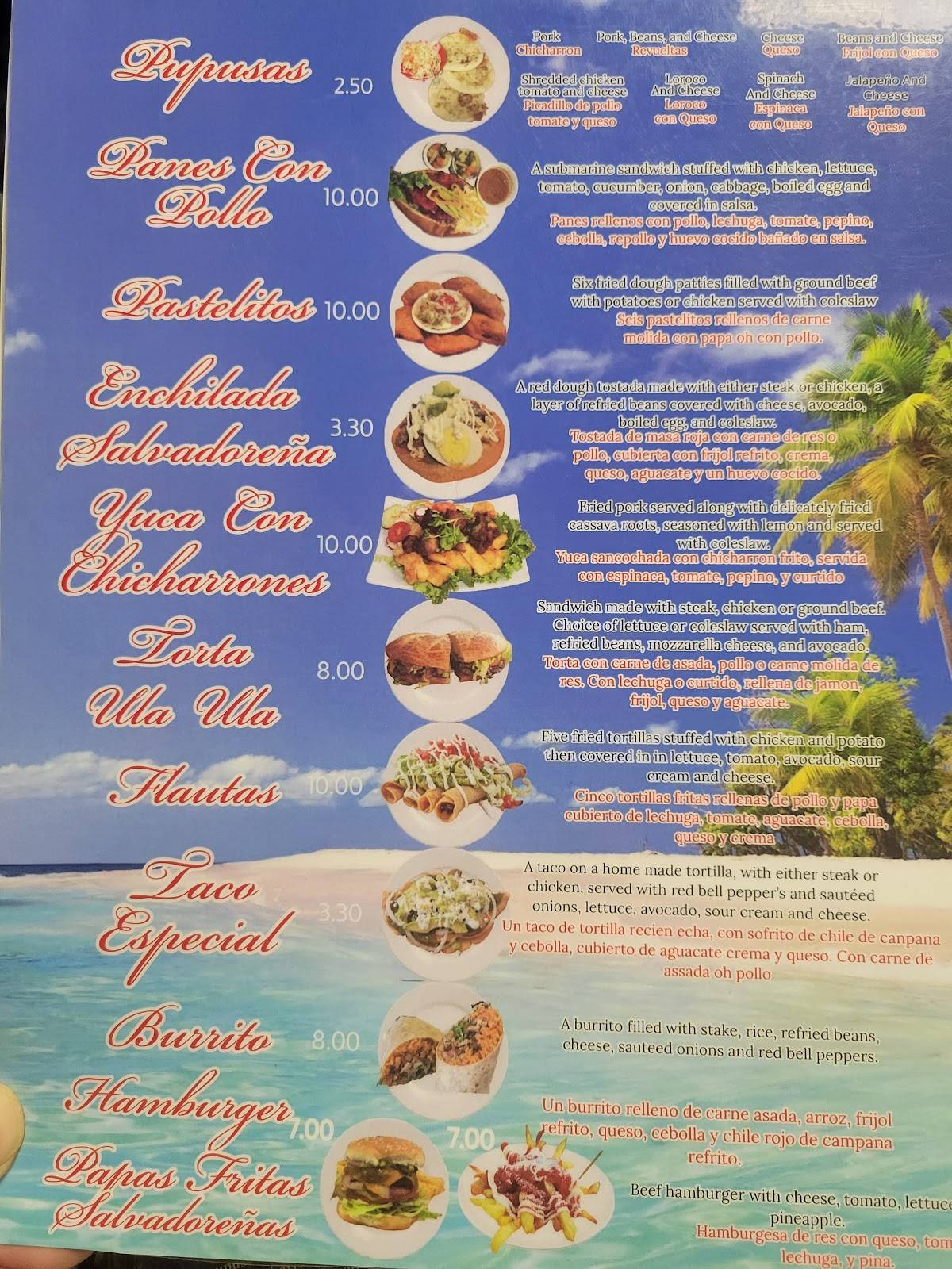 Menu at El Rinconcito del Sabor restaurant, Logansport