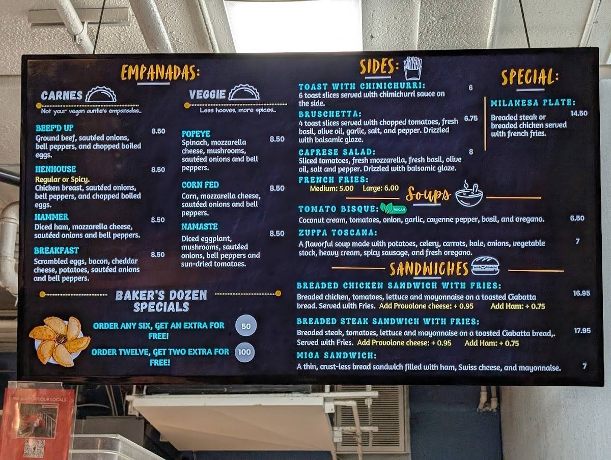 Menu at Empanash restaurant, South Lake Tahoe, 900 Ski Run Blvd #106