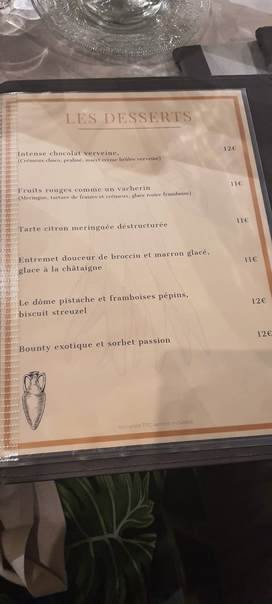 Menu at Emporium restaurant, Lecci