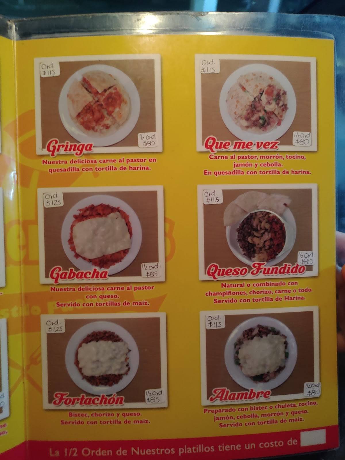 Carta del restaurante Encomenderos, Torreón, Blvd. Constitución 1371 Ote.