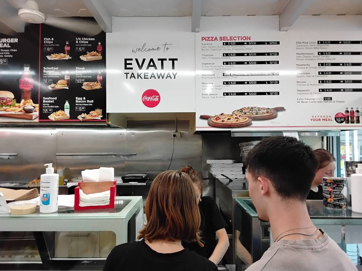 Menu at Evatt Takeaway & Pizza Bar, Evatt