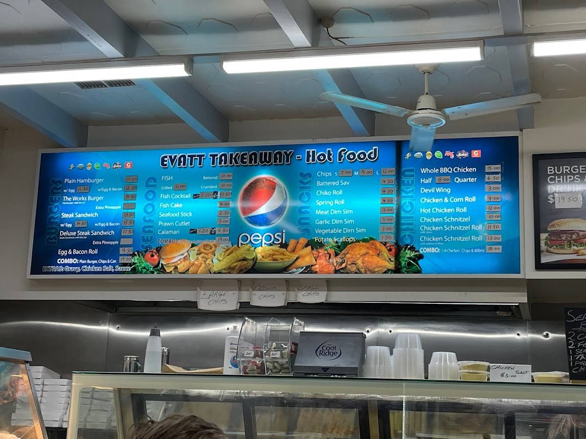 Menu at Evatt Takeaway & Pizza Bar, Evatt