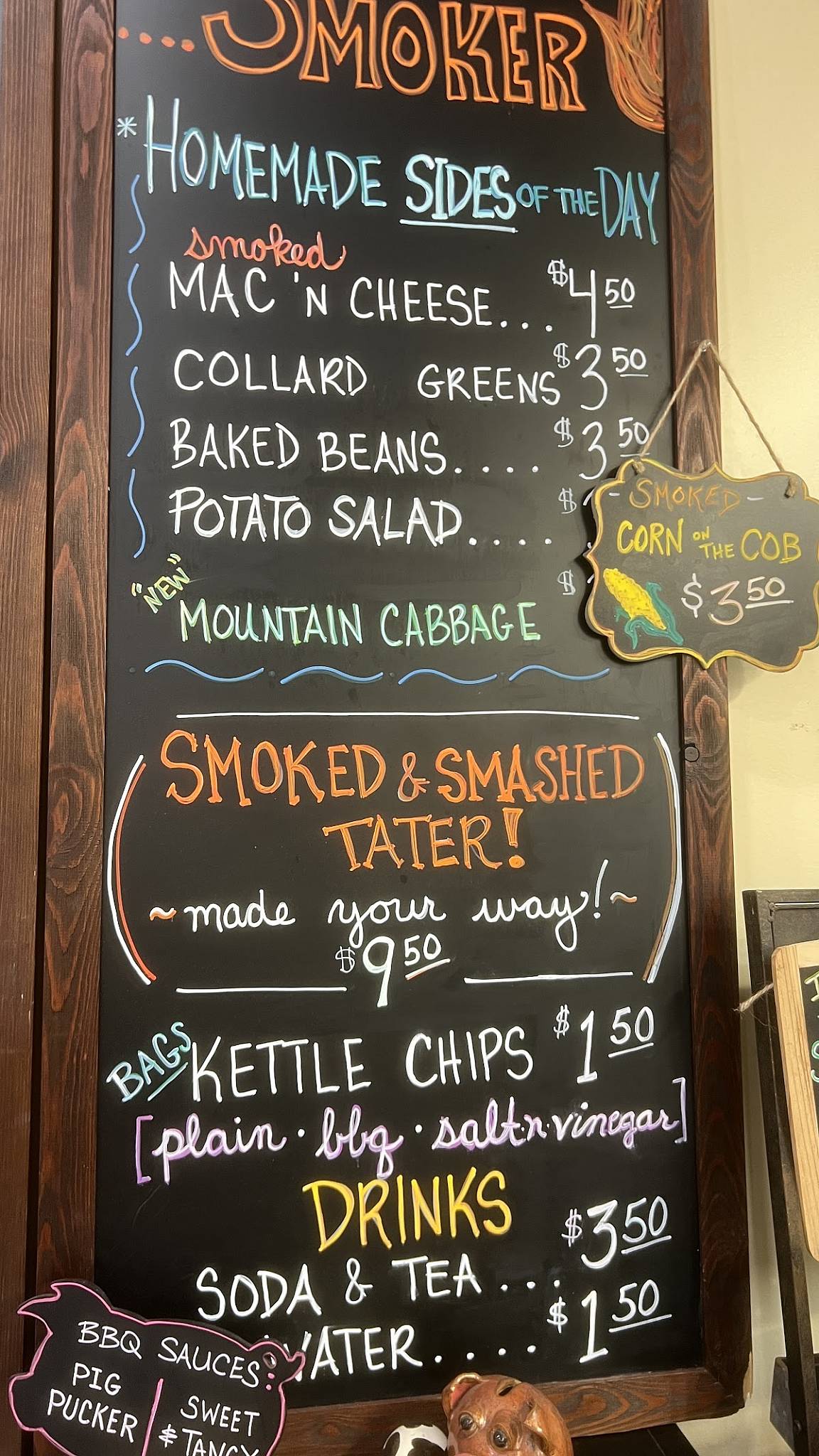 Menu at Fancy Gap Country Store restaurant, Fancy Gap