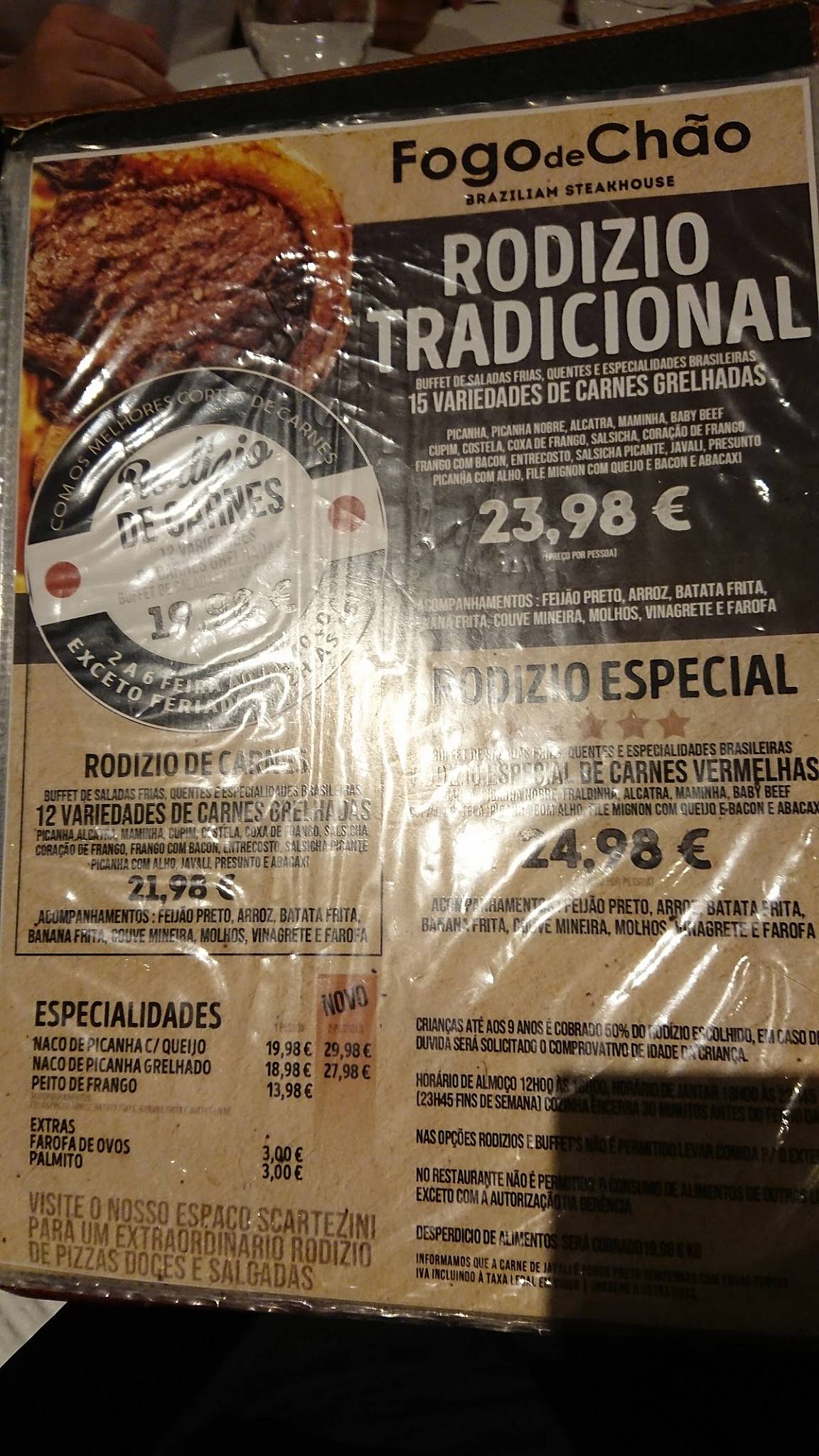 Menu em Fogo de Chão (Ubbo) restaurante, Amadora, Av. José Garcês