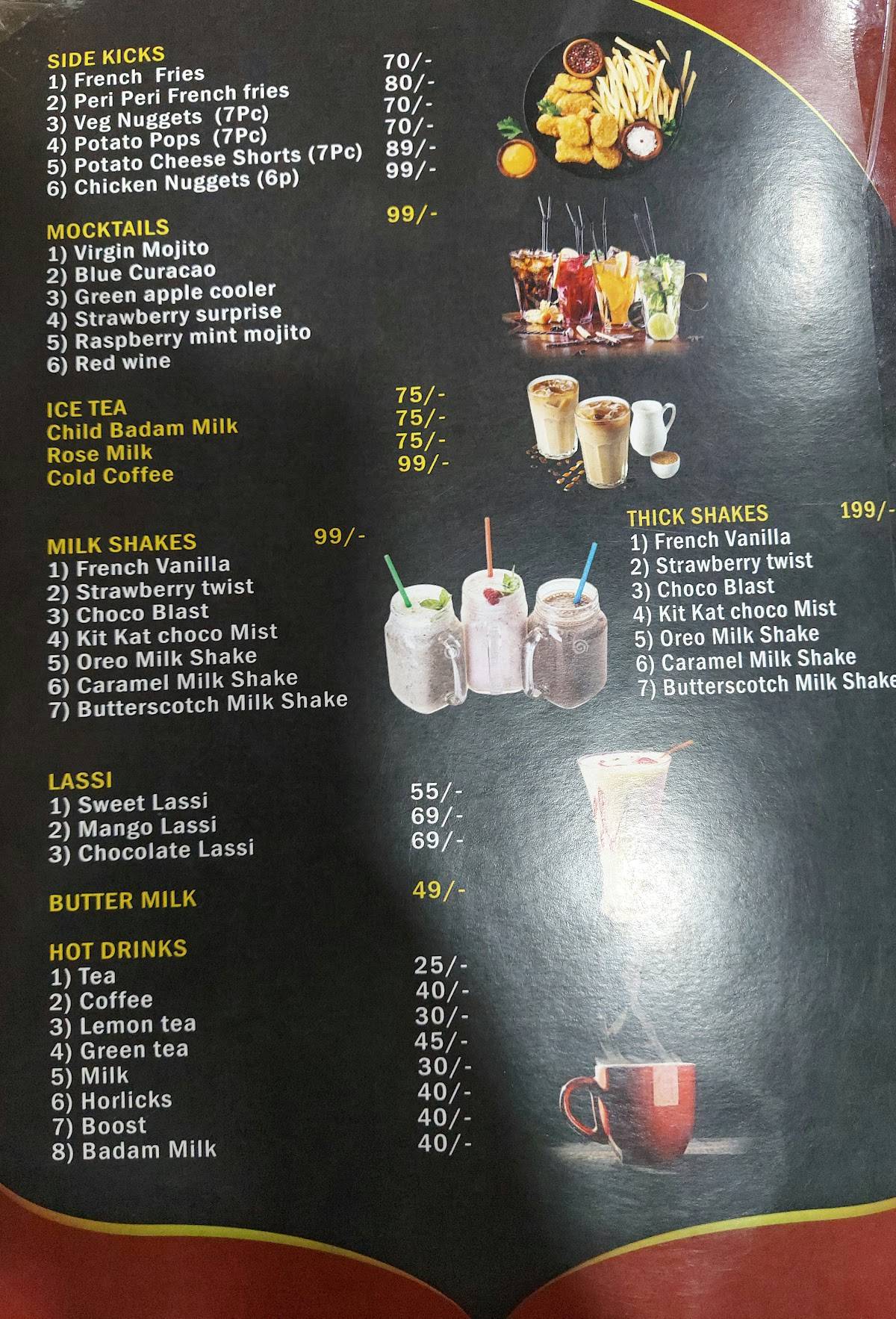 Menu at Food city, Hyderabad