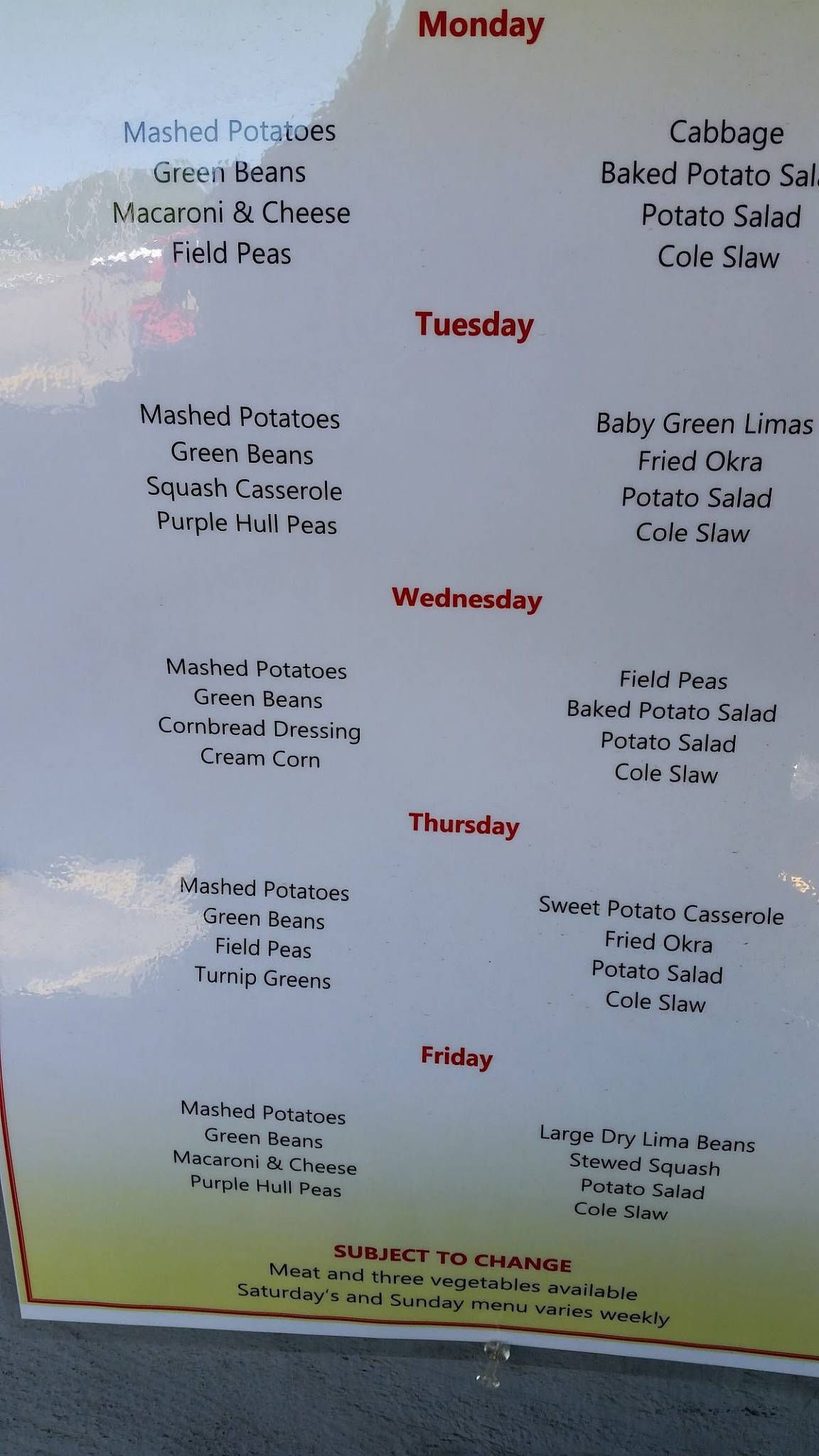 Menu at Front Porch Grill restaurant, Millbrook