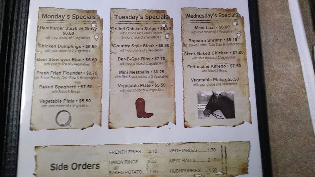 Menu at G & N Rancho restaurant, Archdale