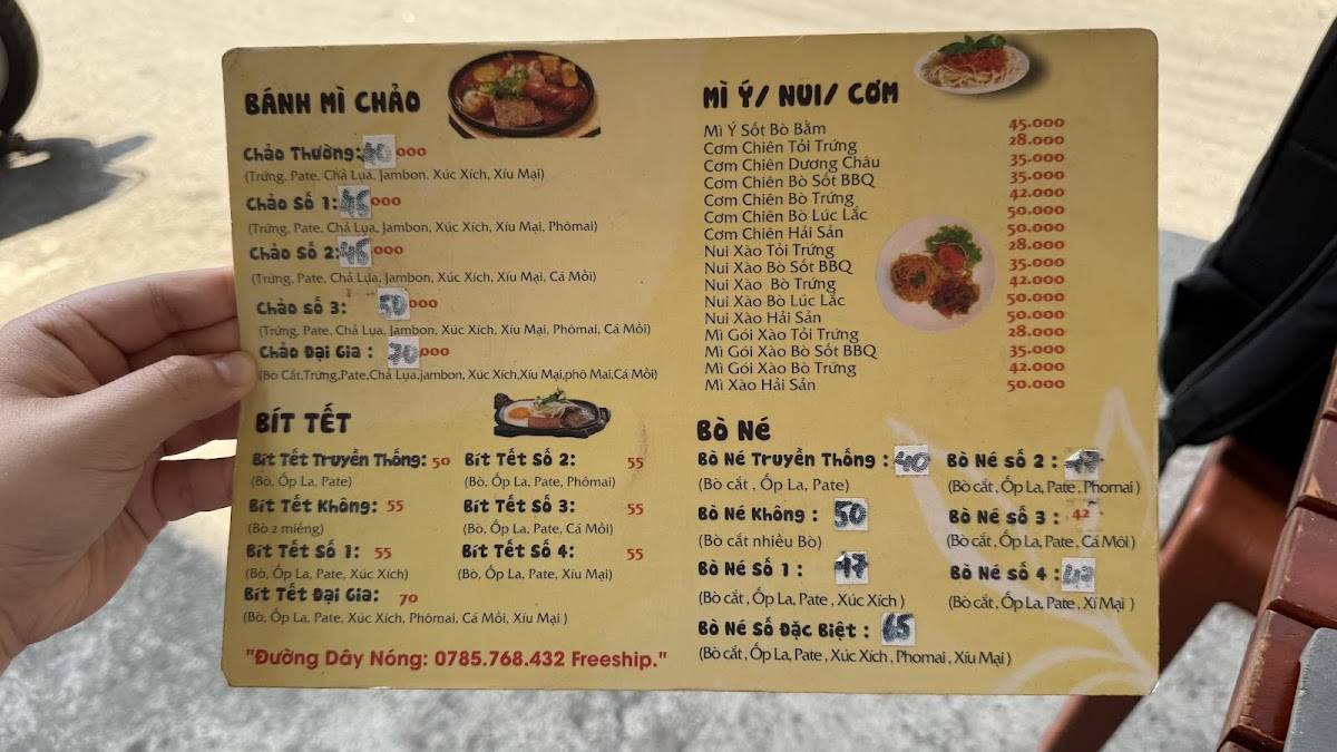 Menu at GÓC Bánh Mì Chảo, Ho Chi Minh City