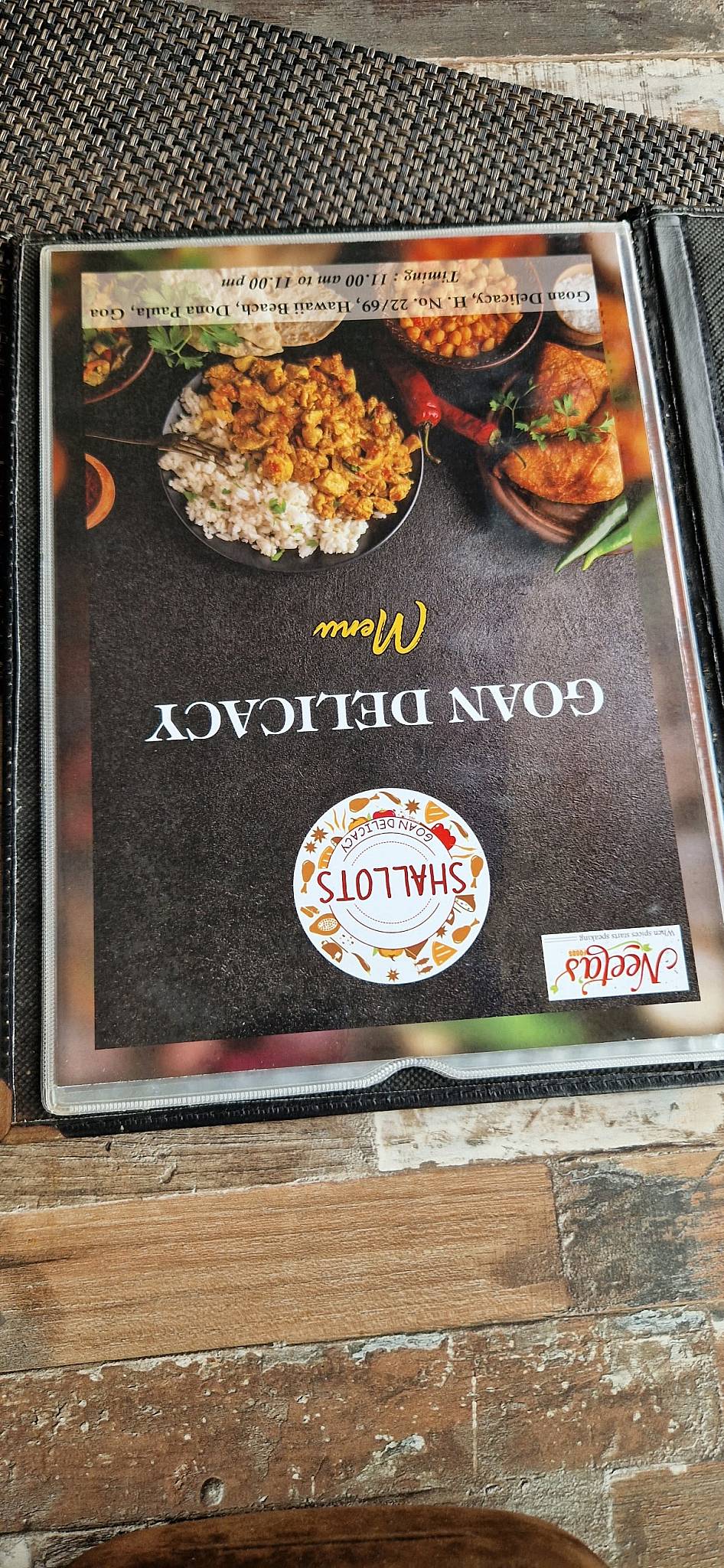 Menu at Goan Delicacy, Panaji, Hawaii Beach