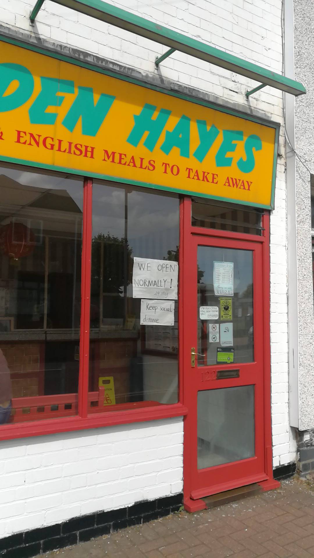 Menu at Golden Hayes restaurant, Cannock