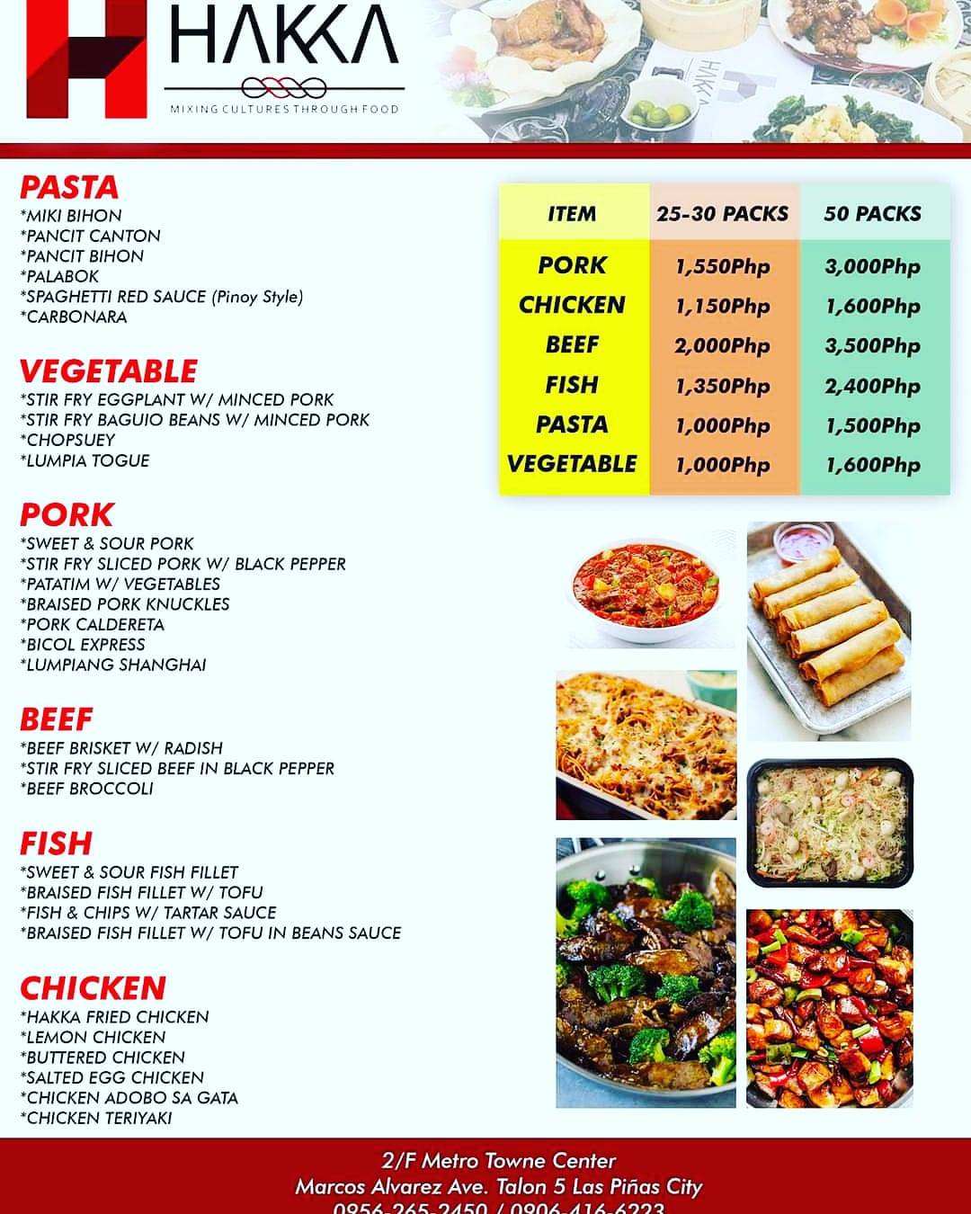 Menu at HAKKA Modern Cuisine restaurant, Las Pinas