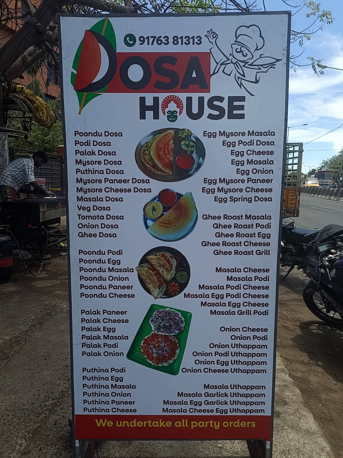 Menu at Dosa House, Chennai, MDR1106
