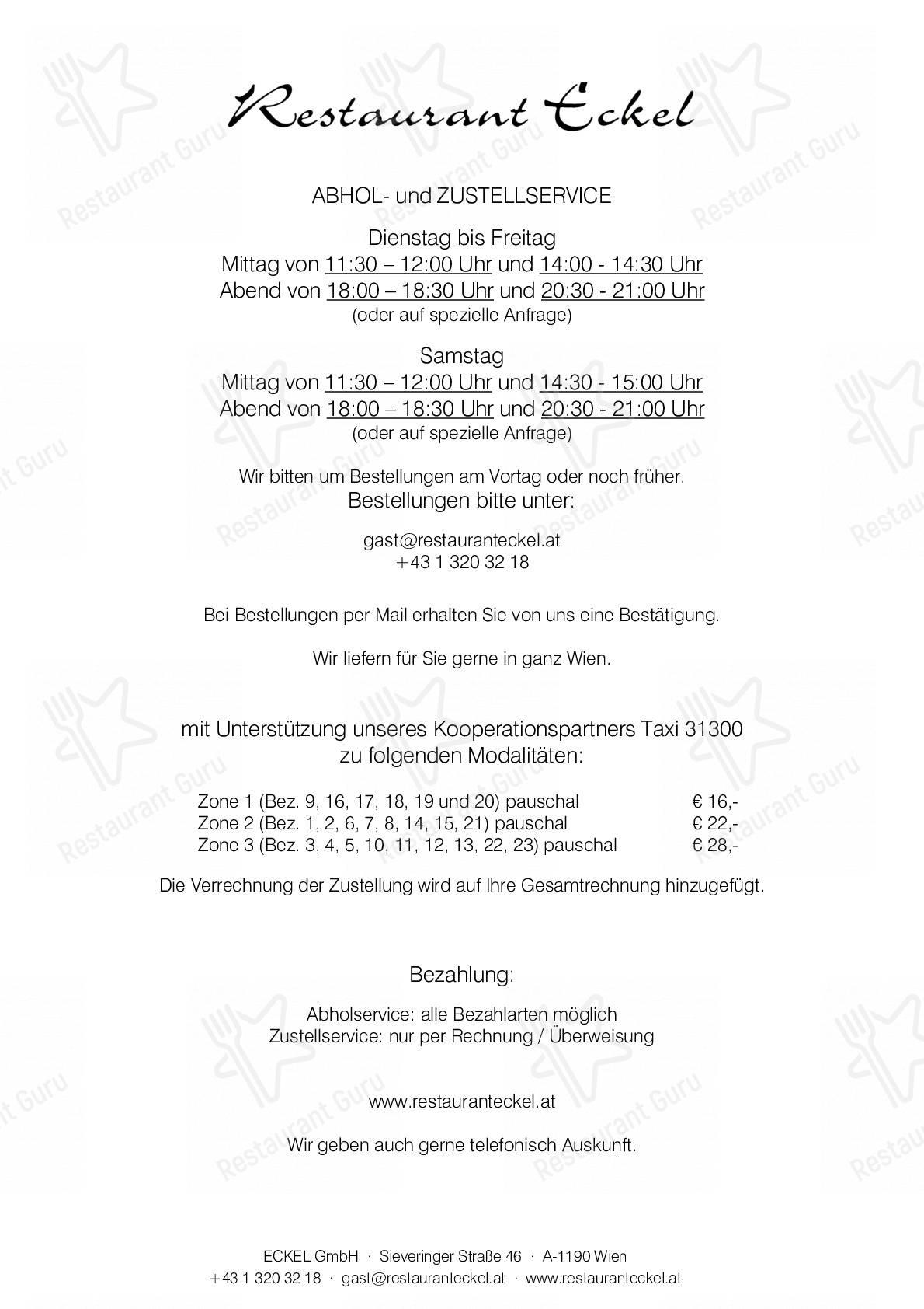 Menu at Henry Market AKH - Vienna General Hospital restaurant, Vienna