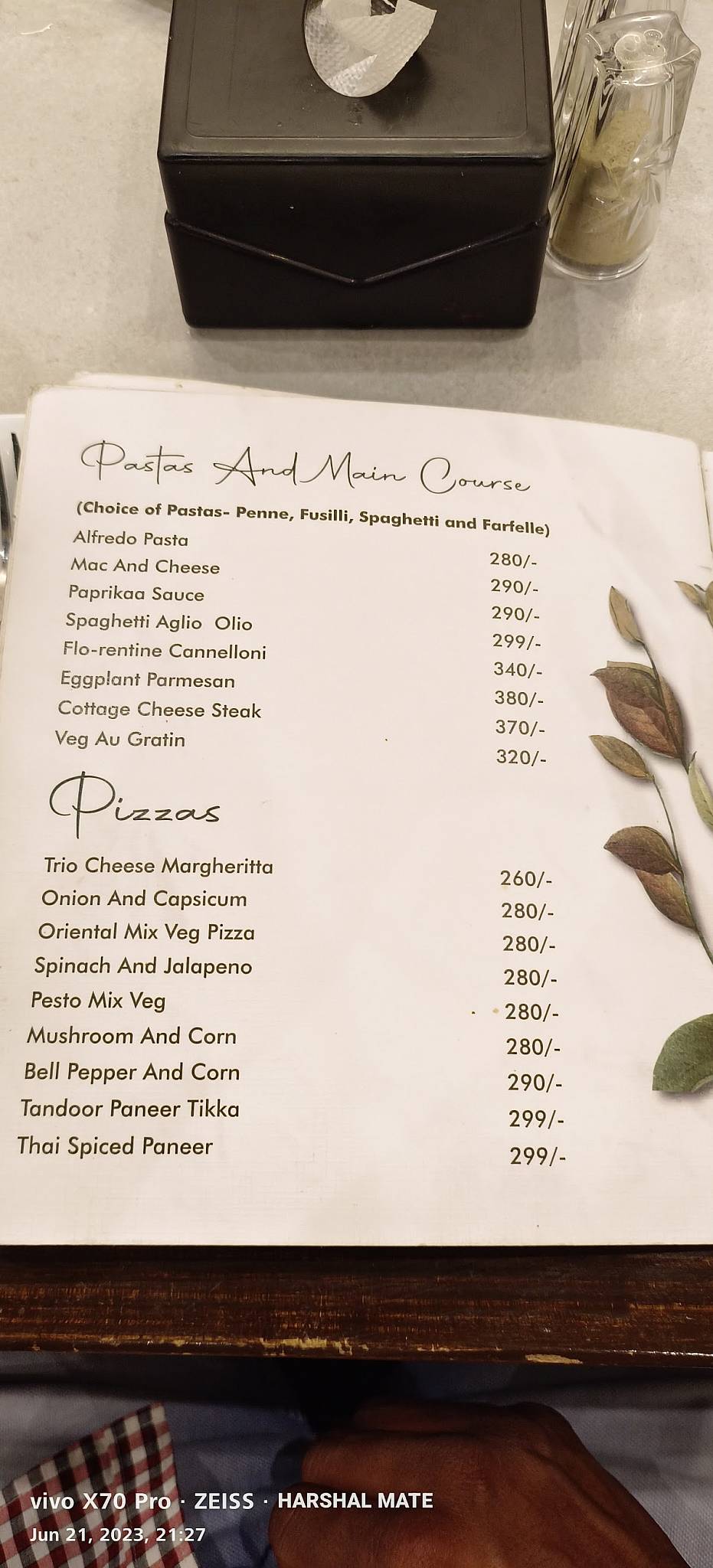 Menu at House Of Veg, Pune