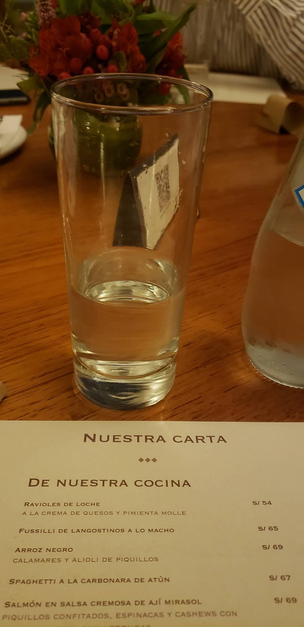 Menu at Restaurant Huaca Pucllana, Lima