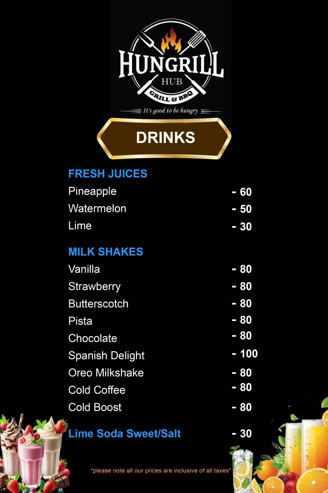 Menu at Hungrill Hub - GRILL and BBQ, Irinjalakuda, Railway Station Rd