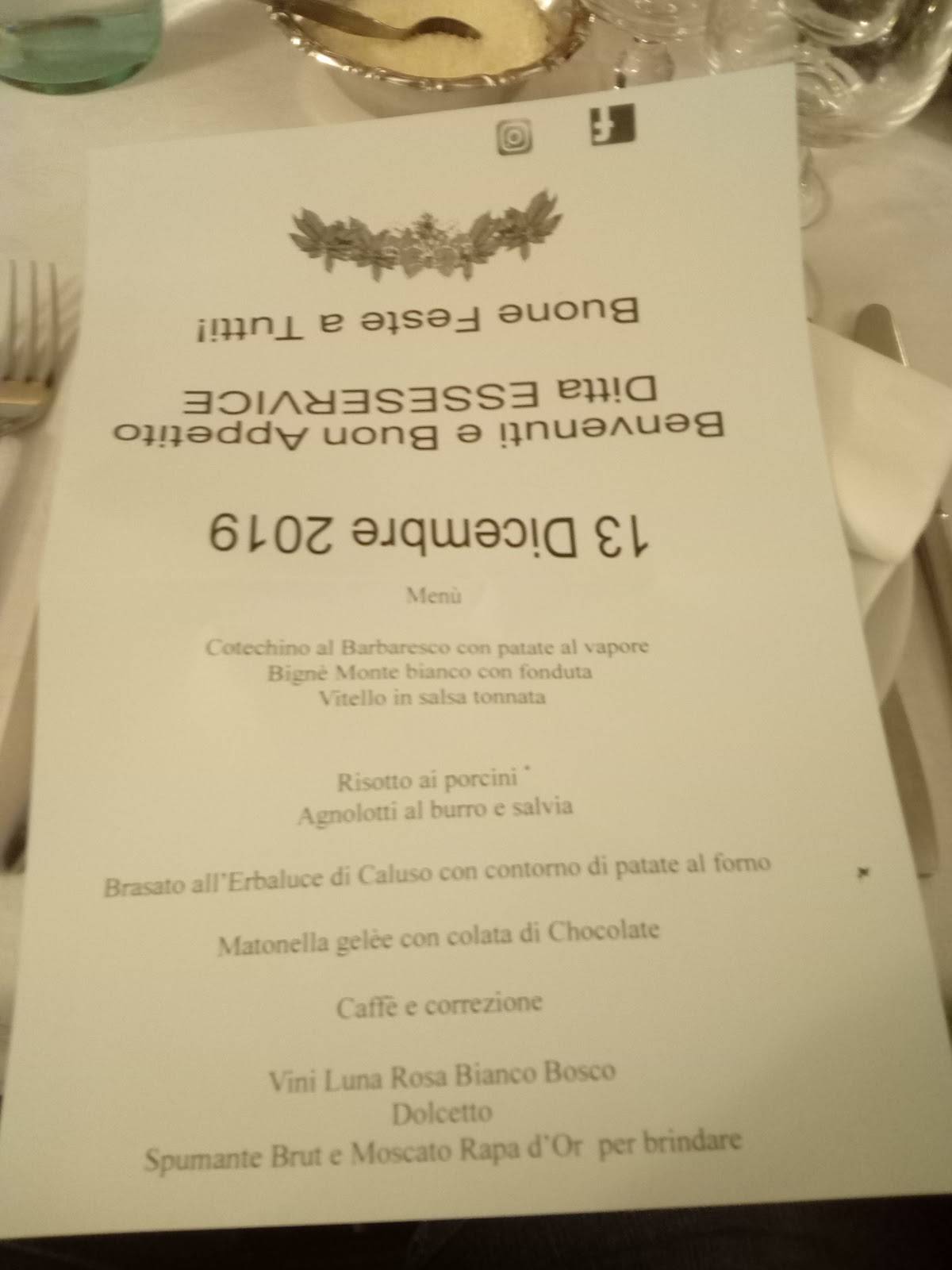 Menu da Il Valentino ristorante, Castellamonte