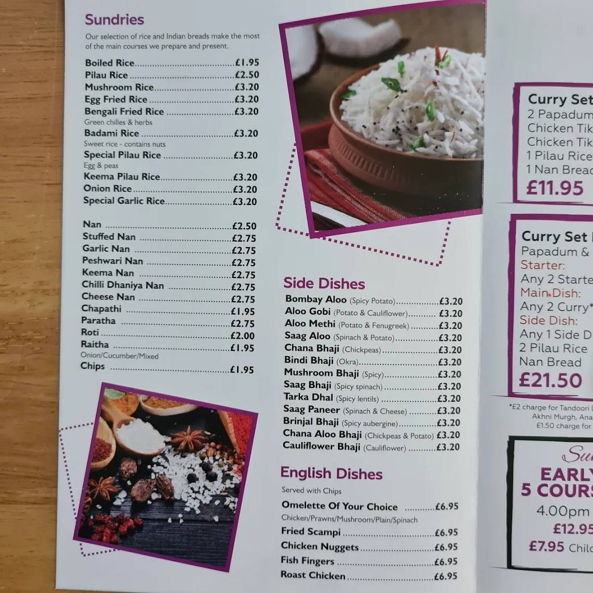 Menu at Indian Lounge Restaurant, Bury